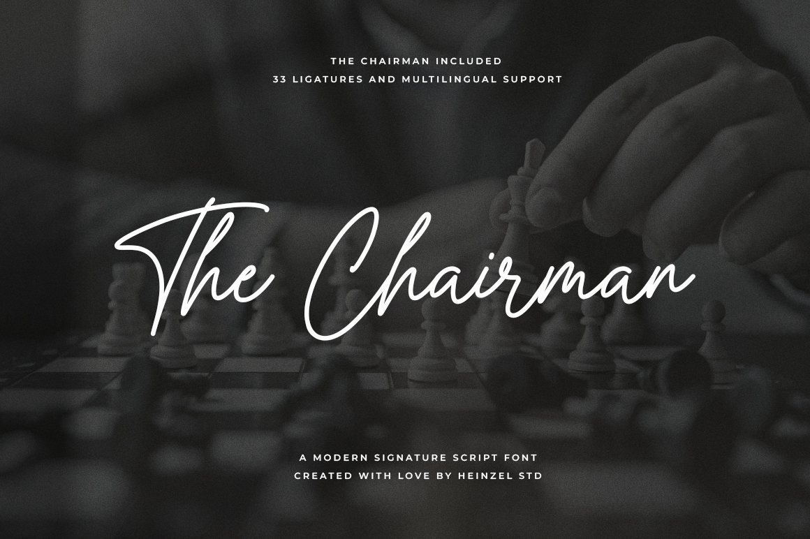 The Chairman Signature Font by Heinzel Std